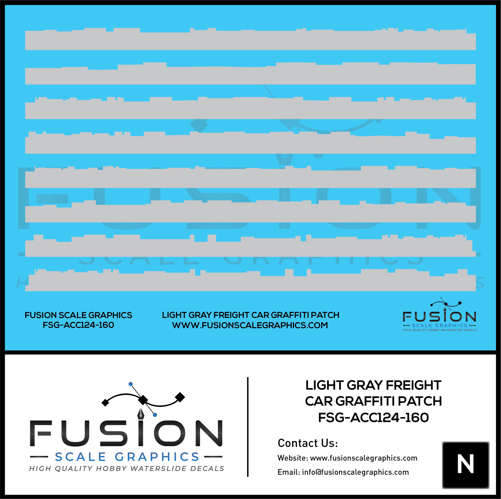 Fusion Scale Graphics: Model Train Decals | Custom Waterslide Decals