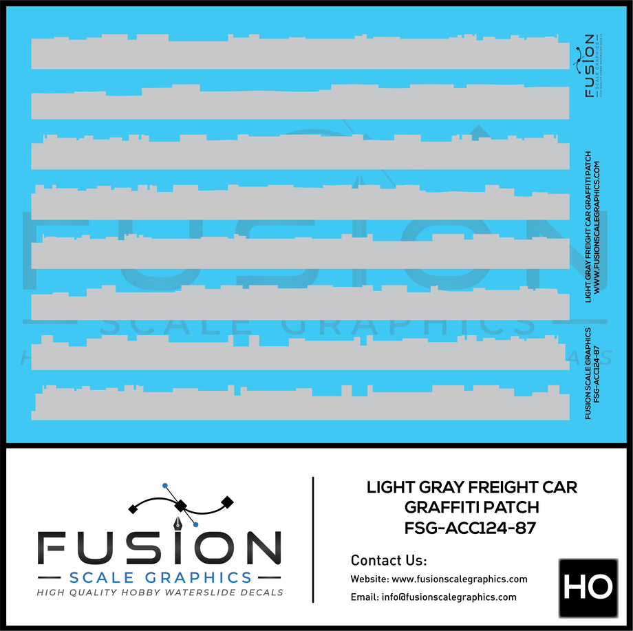 Fusion Scale Graphics: Model Railroad Decals | Custom Waterslide Decal