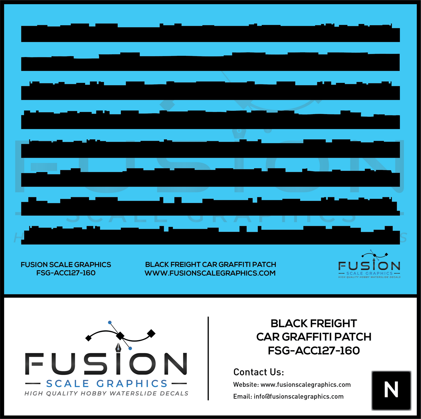 Fusion Scale Graphics: Model Train Decals | Custom Waterslide Decals