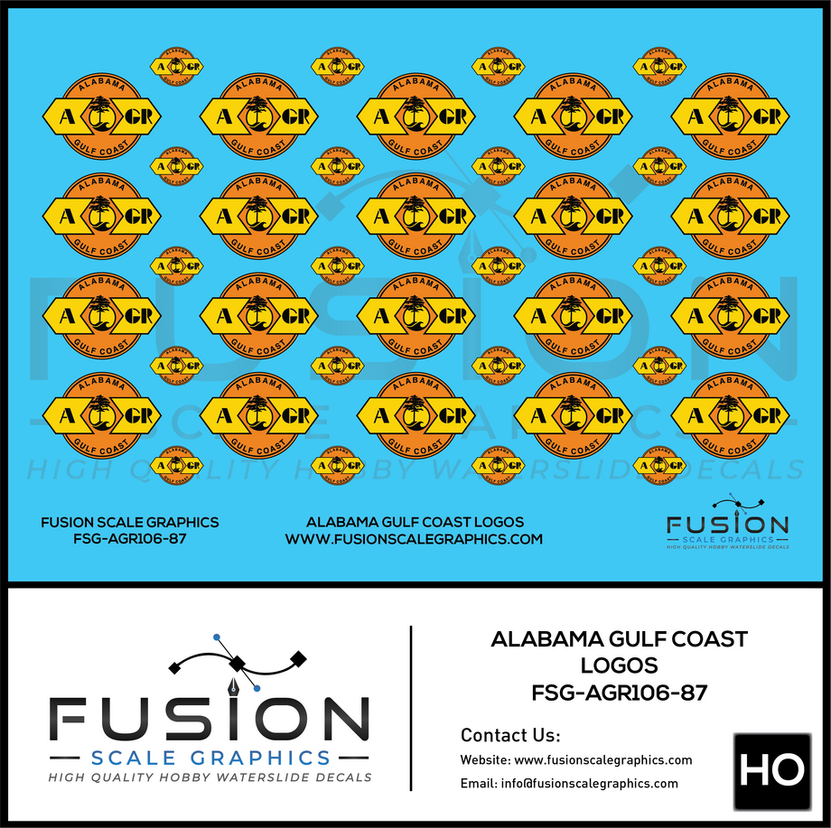 Fusion Scale Graphics: Model Train Decals | Custom Waterslide Decals