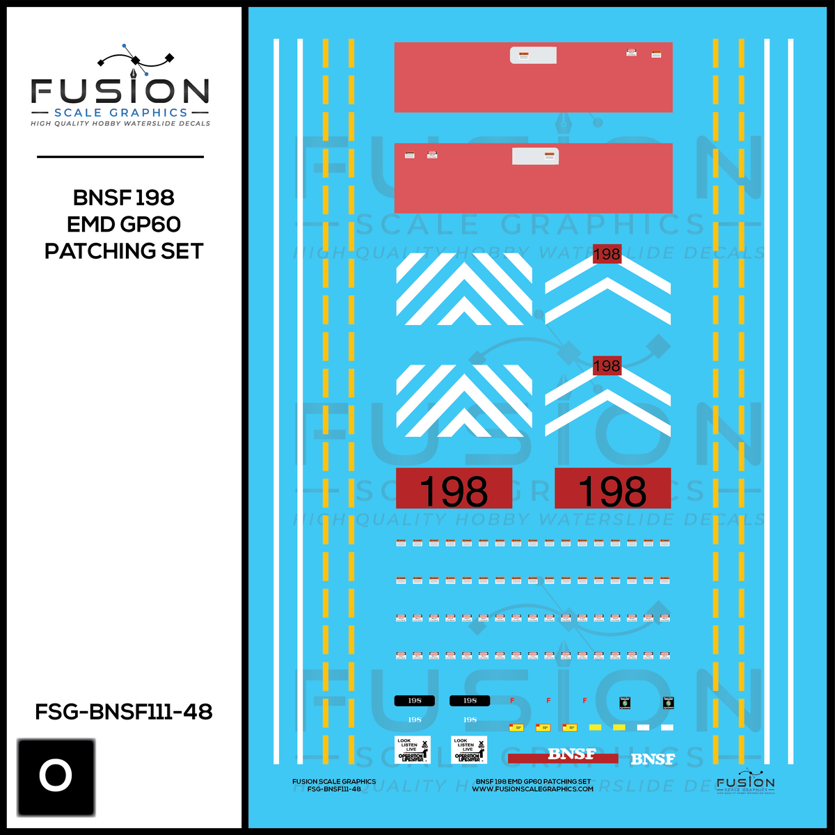 O Scale BNSF EMD GP60 ex Vermont Locomotive Decal Set – Fusion Scale ...