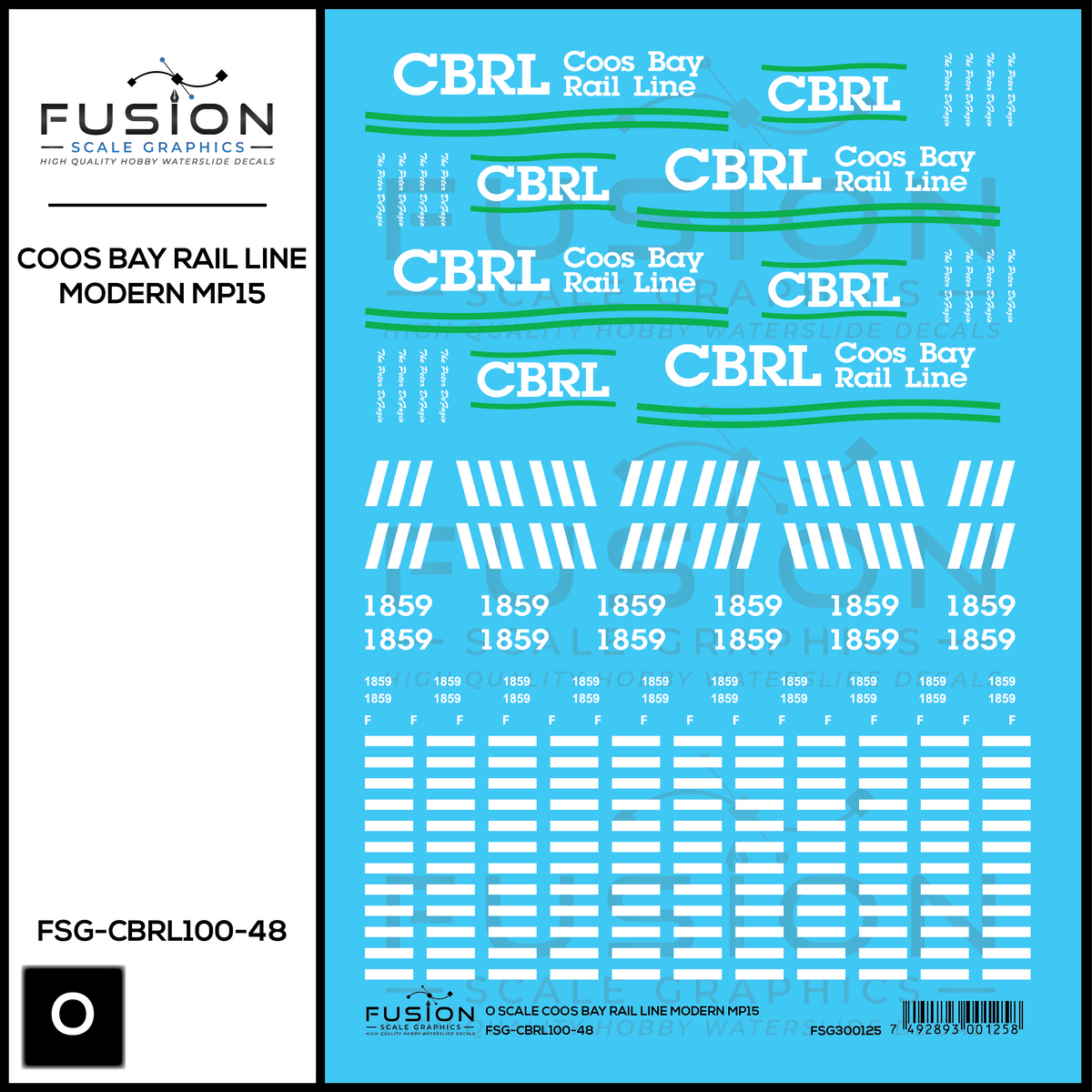 O Scale Coos Bay Rail Line Modern MP15 Locomotive Decal Set – Fusion ...