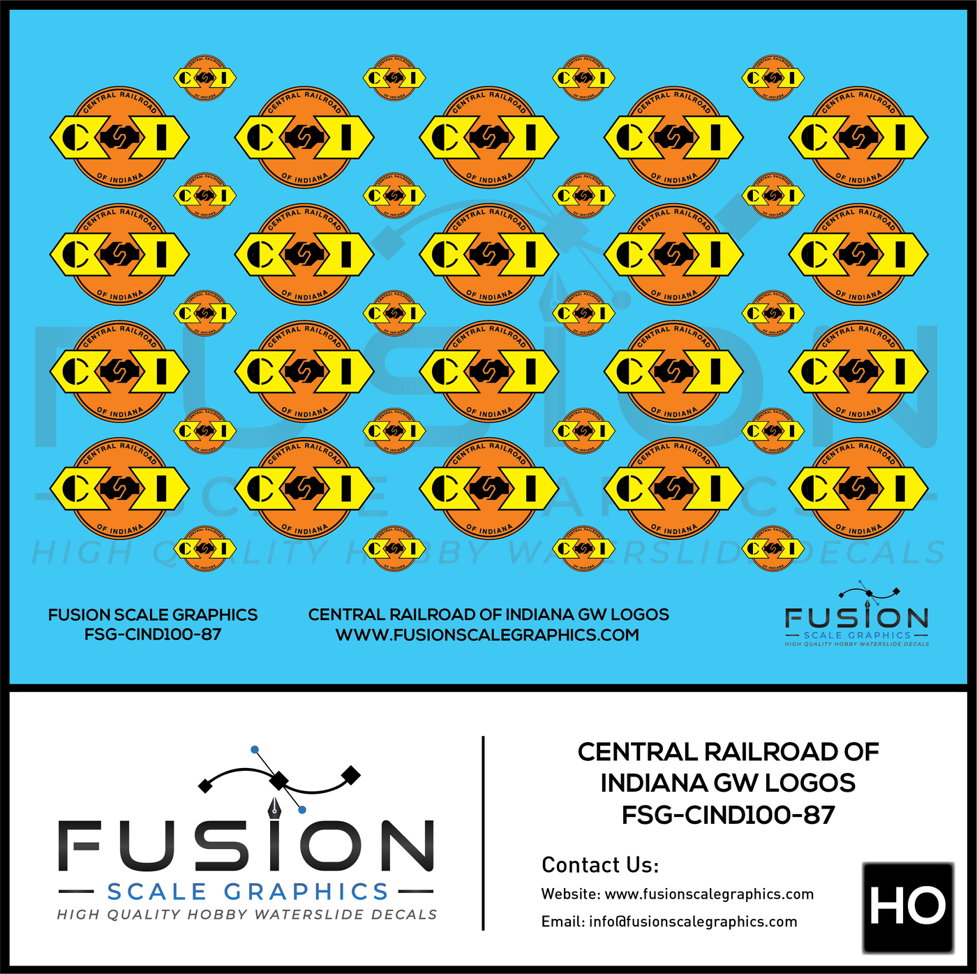 Fusion Scale Graphics: Model Railroad Decals | Custom Waterslide Decal
