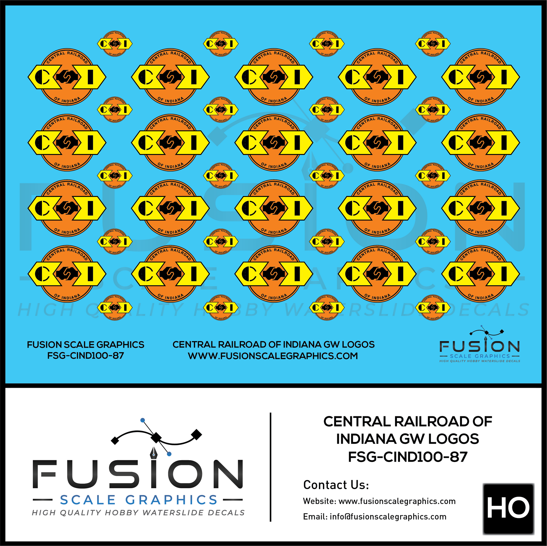 Fusion Scale Graphics: Model Railroad Decals | Custom Waterslide Decal
