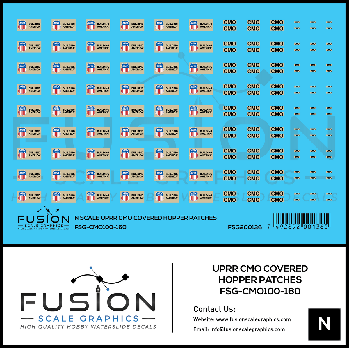 Fusion Scale Graphics: Model Train Decals | Custom Waterslide Decals