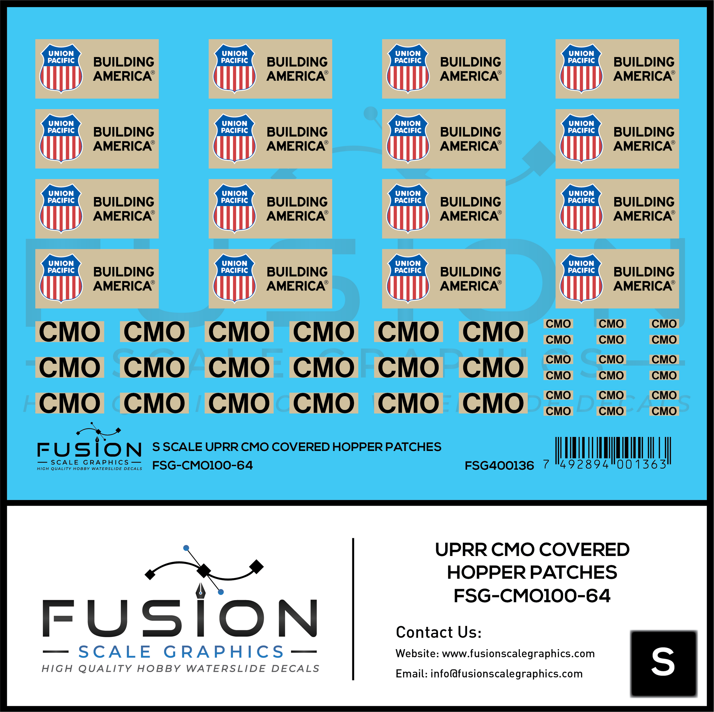 Fusion Scale Graphics: Model Train Decals | Custom Waterslide Decals