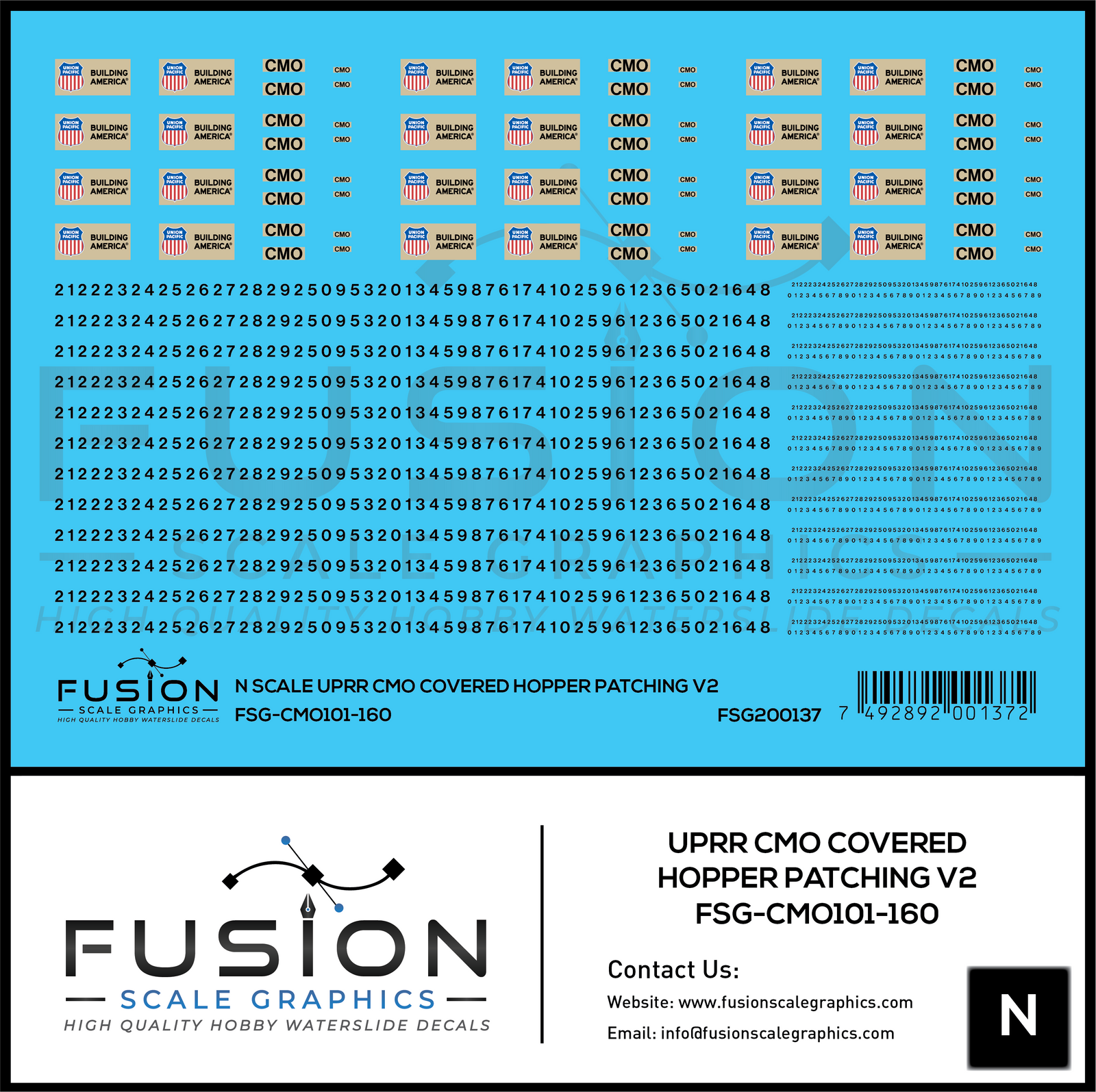 Fusion Scale Graphics: Model Train Decals | Custom Waterslide Decals