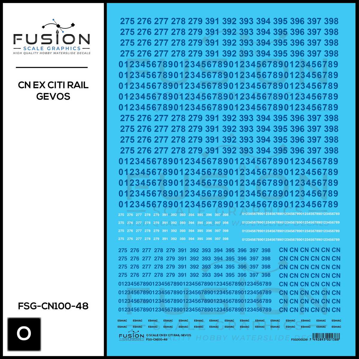 O Scale CN Ex Citi Rail Gevos Locomotive Decal Set – Fusion Scale Graphics