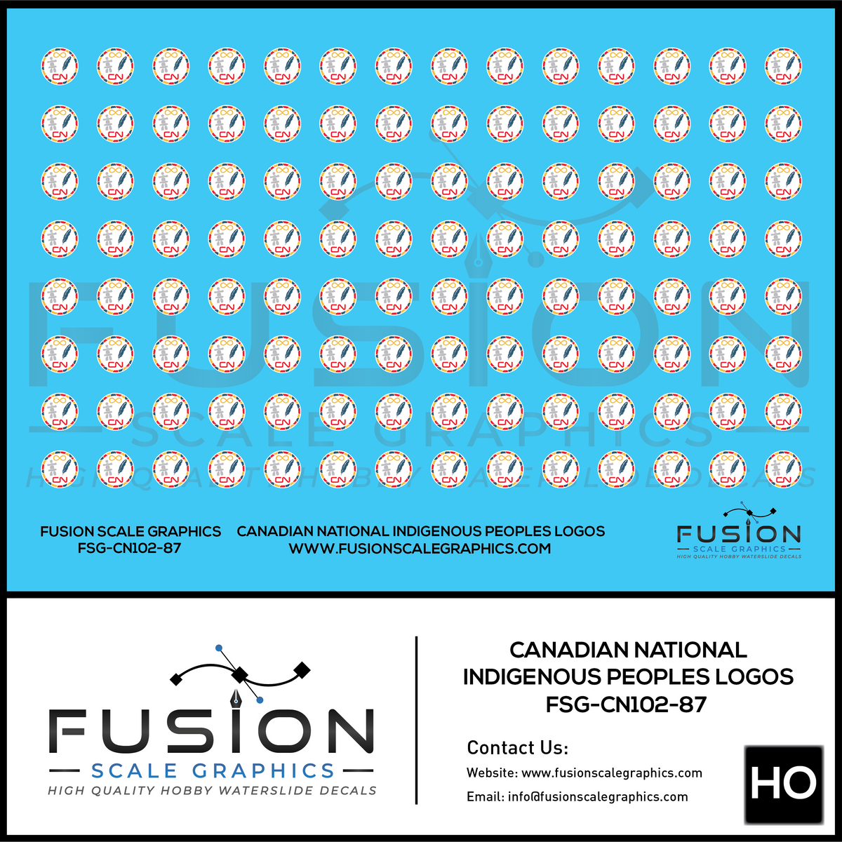 HO Scale Canadian National Indigenous Peoples Logos Decal Set – Fusion ...