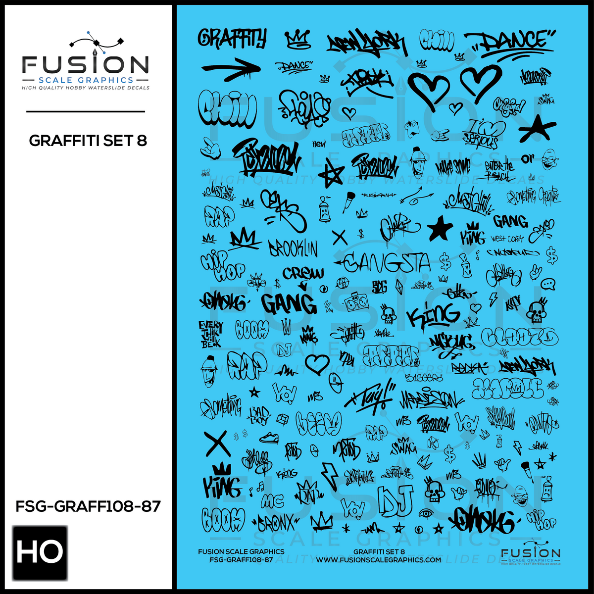 HO Scale Graffiti Decal Set 8 – Fusion Scale Graphics