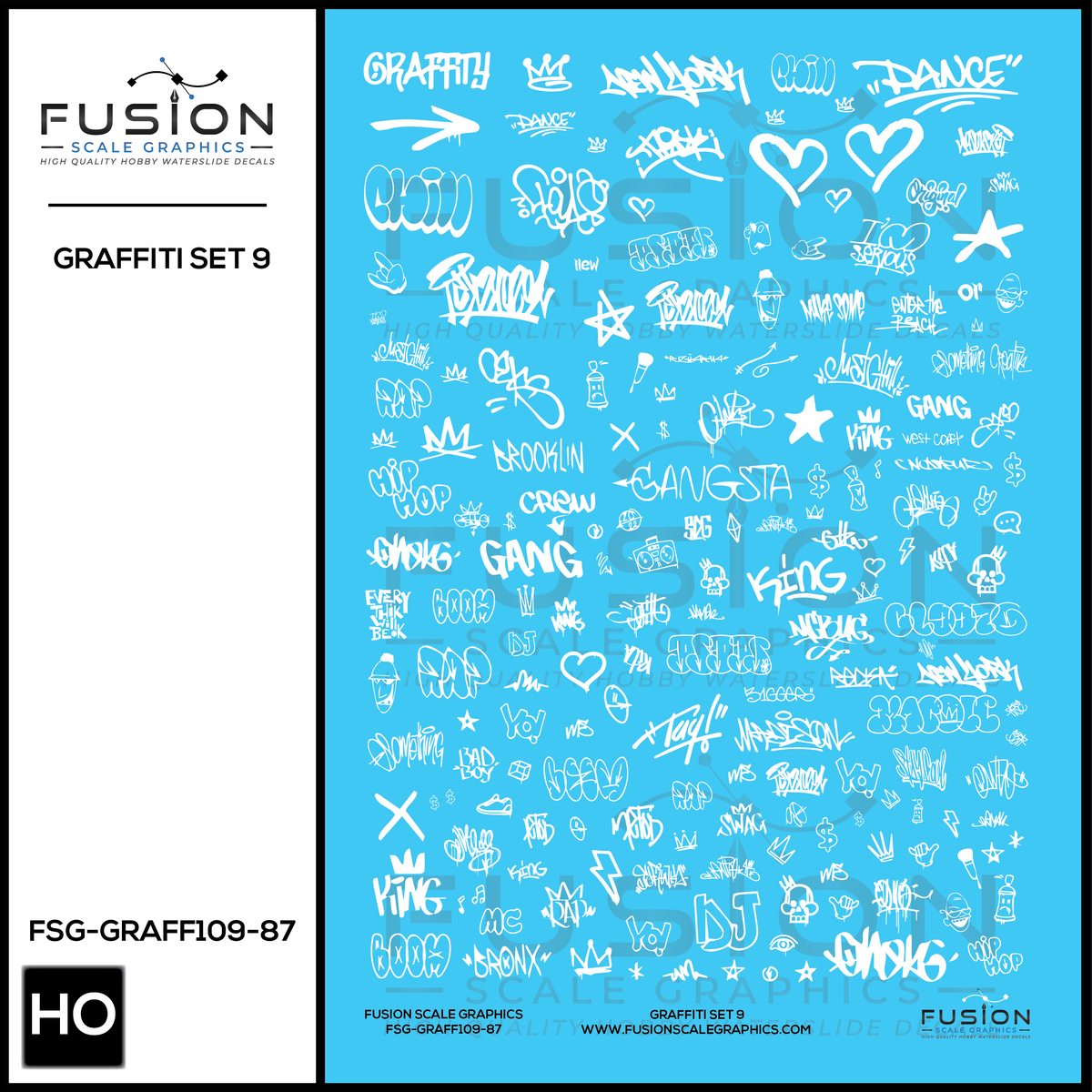 HO Scale Graffiti Decal Set 9 – Fusion Scale Graphics