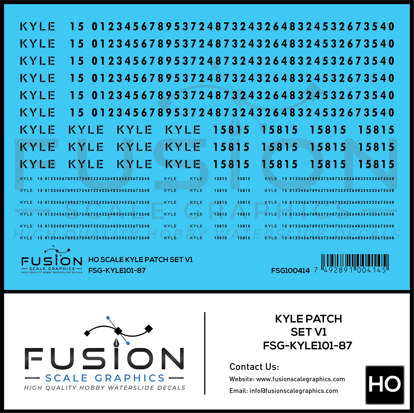 Fusion Scale Graphics: Model Train Decals | Custom Waterslide Decals