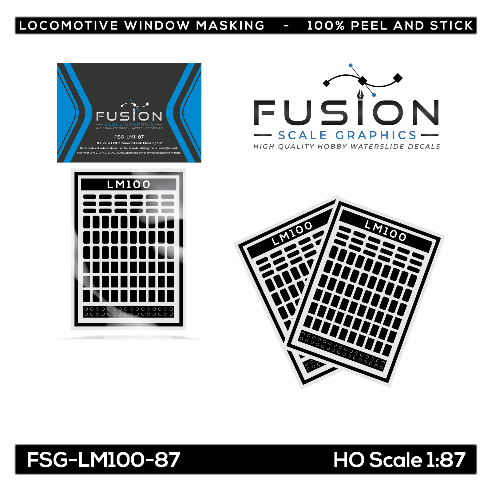 Fusion Scale Graphics: Model Train Decals | Custom Waterslide Decals