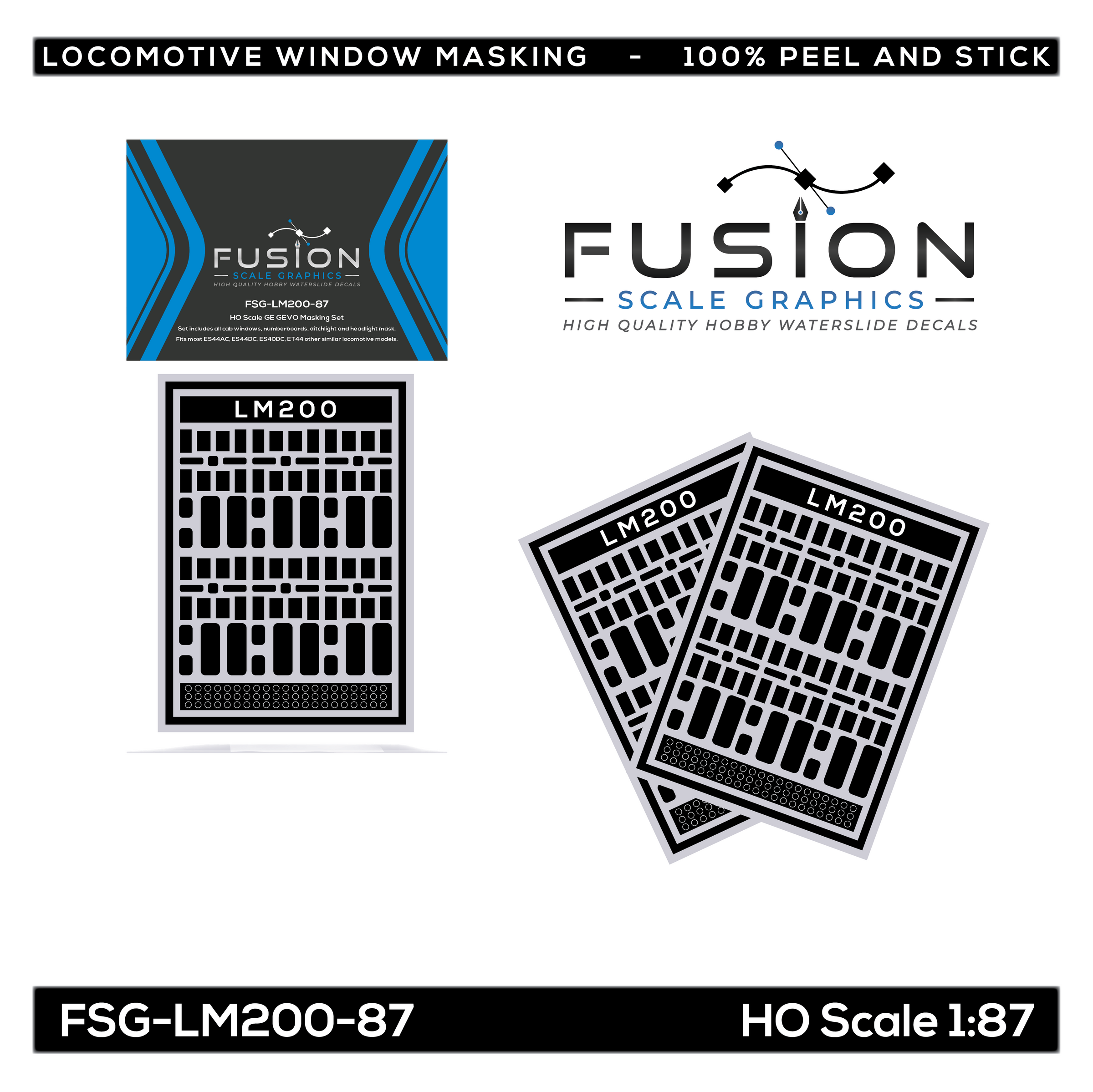 Fusion Scale Graphics: Model Train Decals | Custom Waterslide Decals