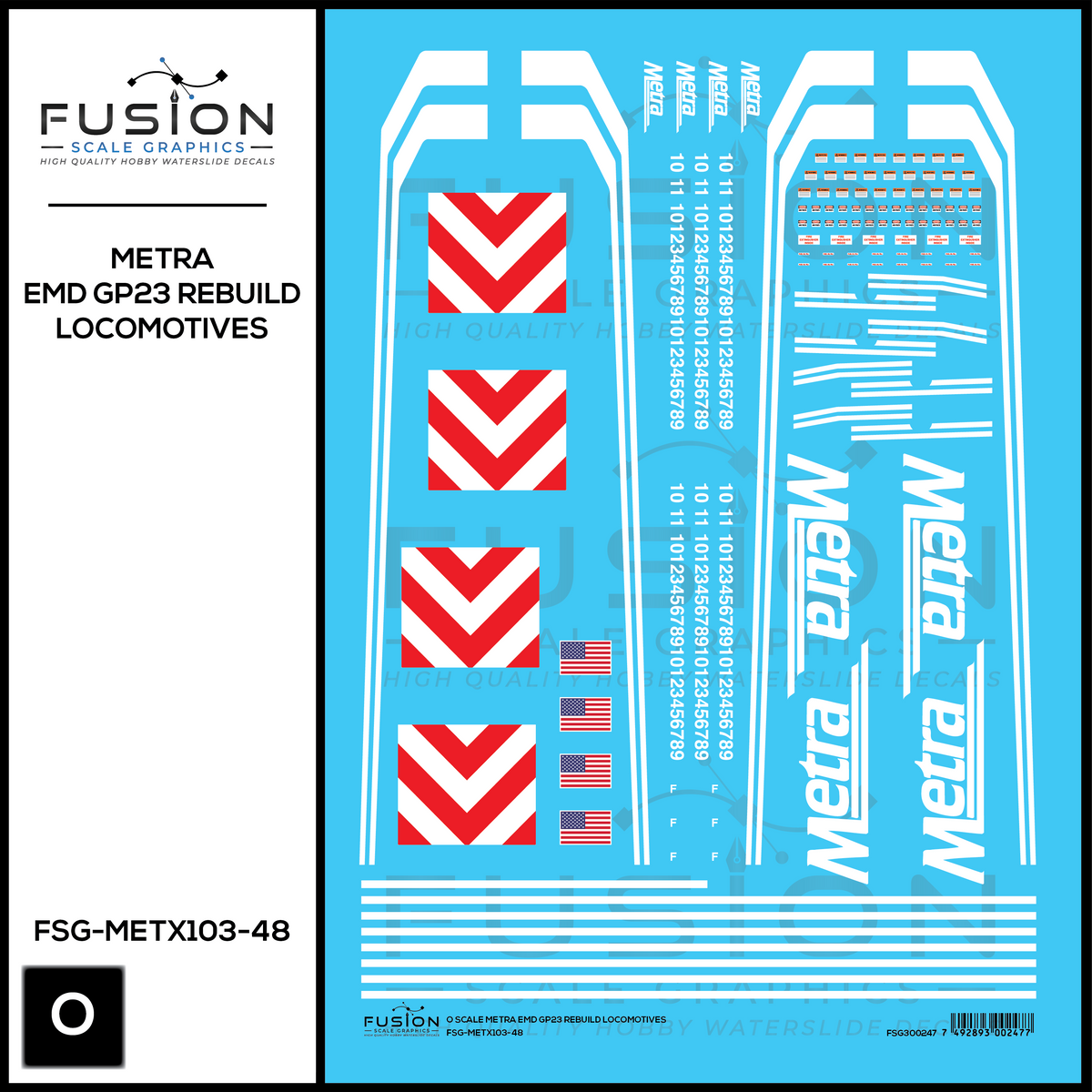 O Scale Metra EMD GP23 Rebuild Locomotives Decal Set – Fusion Scale ...
