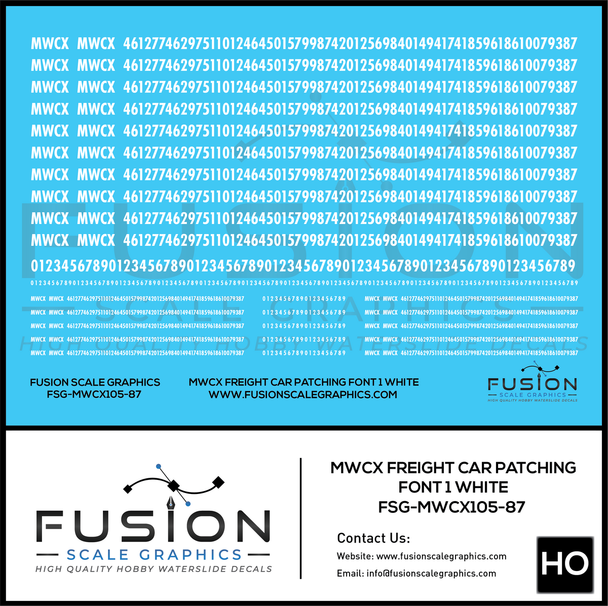 Fusion Scale Graphics: Model Train Decals | Custom Waterslide Decals
