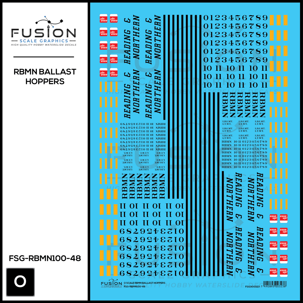 O Scale Reading & Northern Ballast Hopper Cars Decal Set – Fusion Scale ...