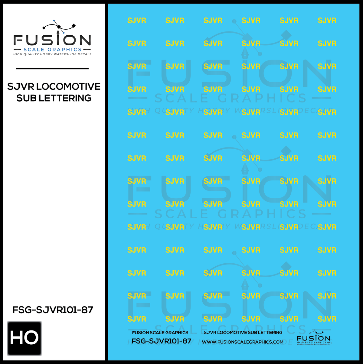 Fusion Scale Graphics: Model Train Decals | Custom Waterslide Decals