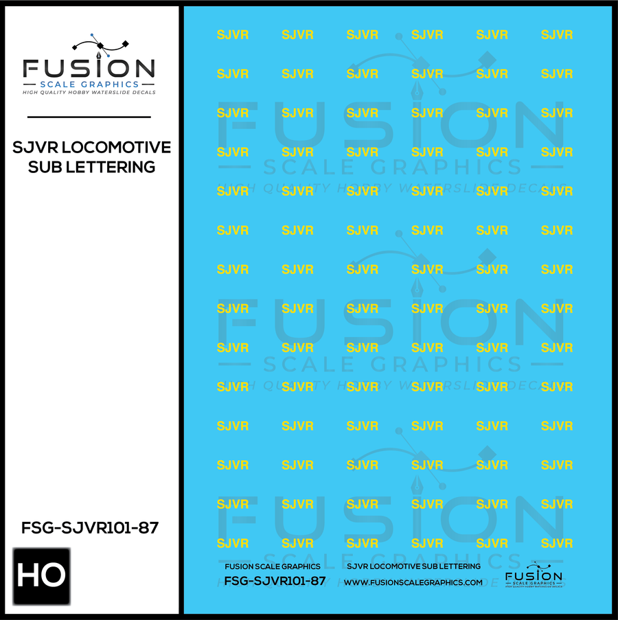 Fusion Scale Graphics: Model Train Decals | Custom Waterslide Decals