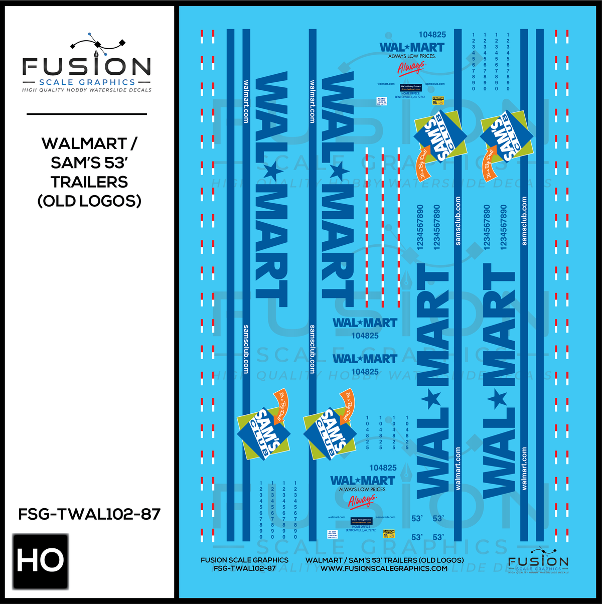 Fusion Scale Graphics: Model Train Decals | Custom Waterslide Decals