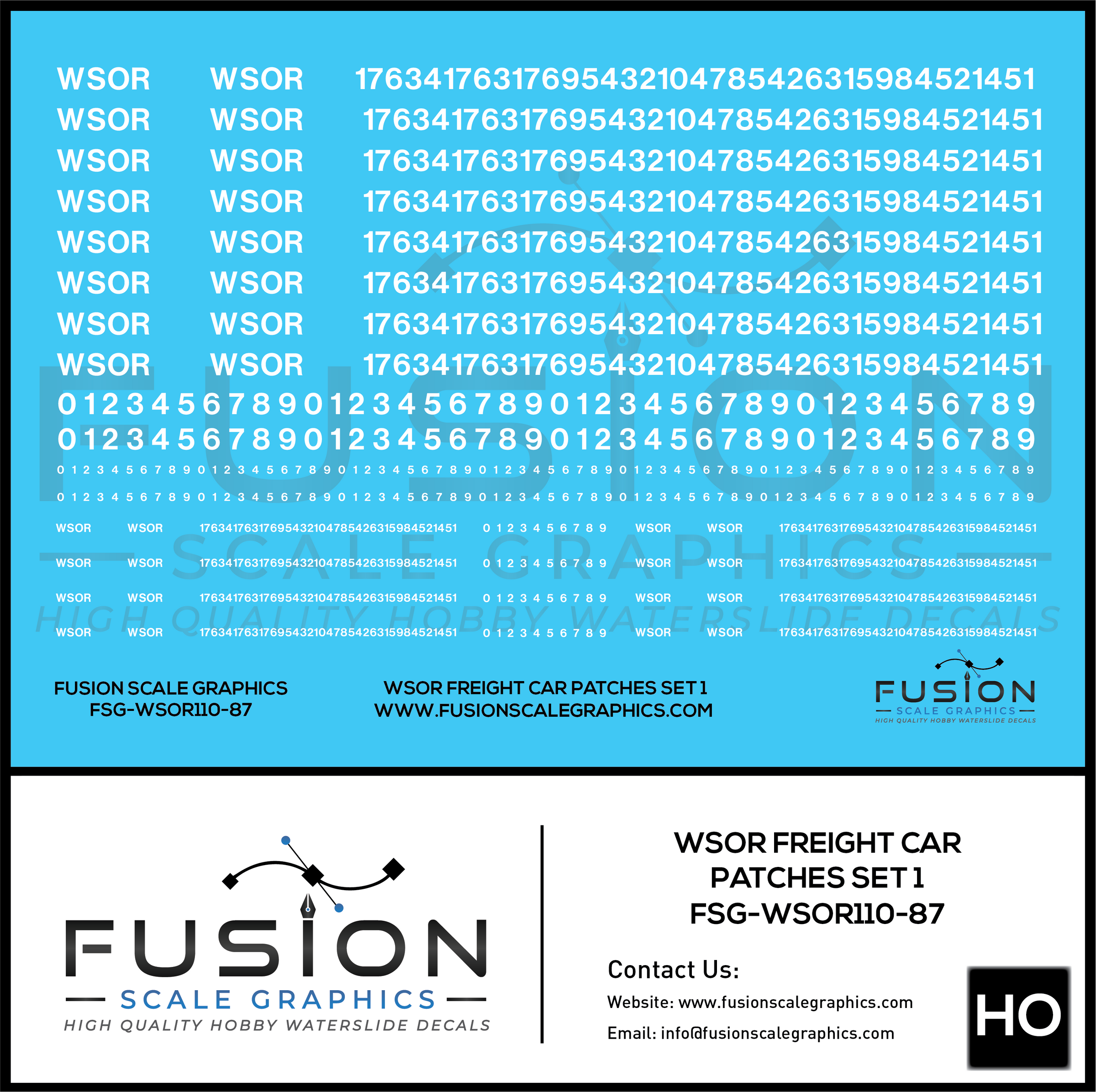 Fusion Scale Graphics: Model Railroad Decals | Custom Waterslide Decal