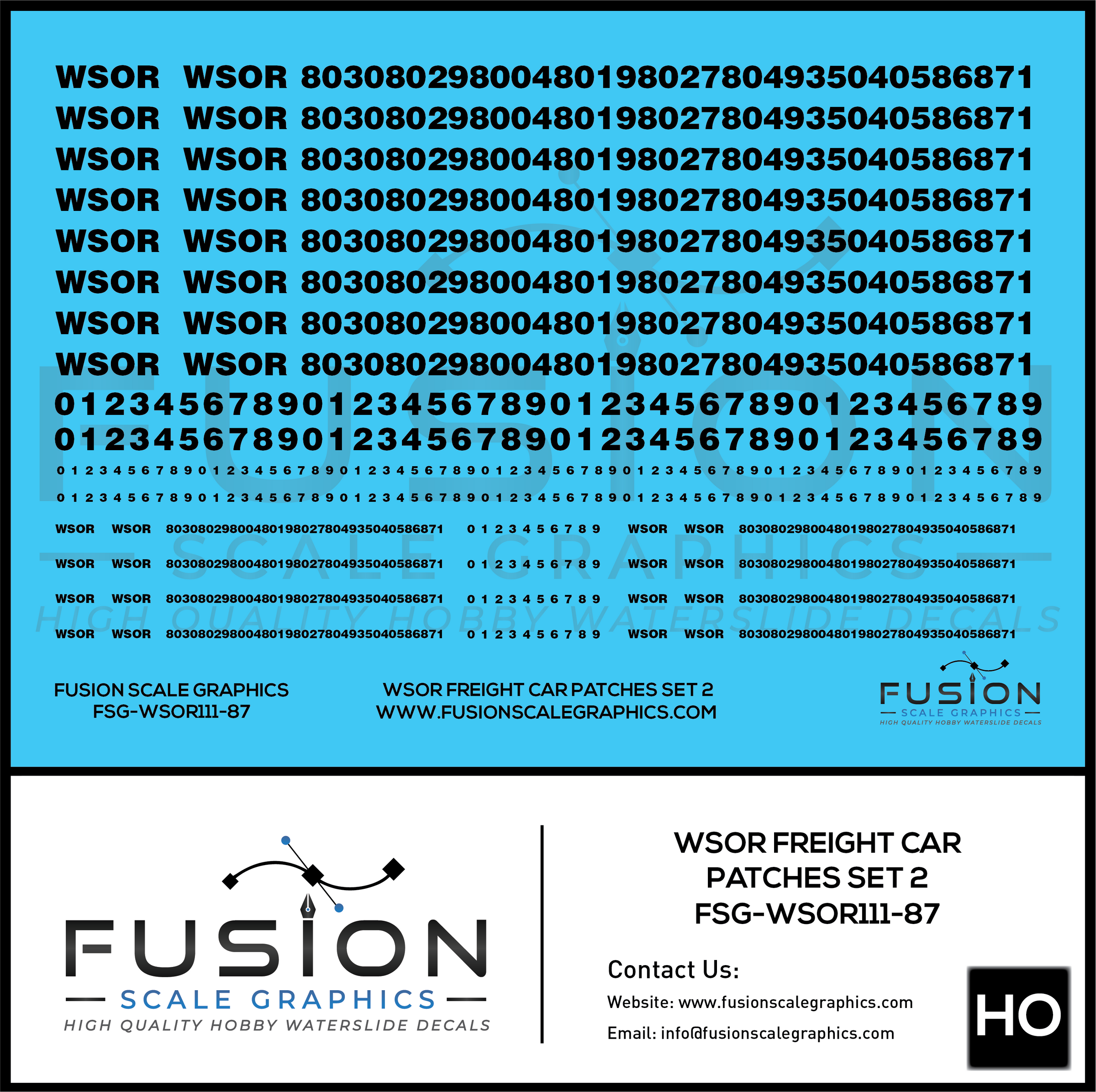 Fusion Scale Graphics: Model Railroad Decals | Custom Waterslide Decal