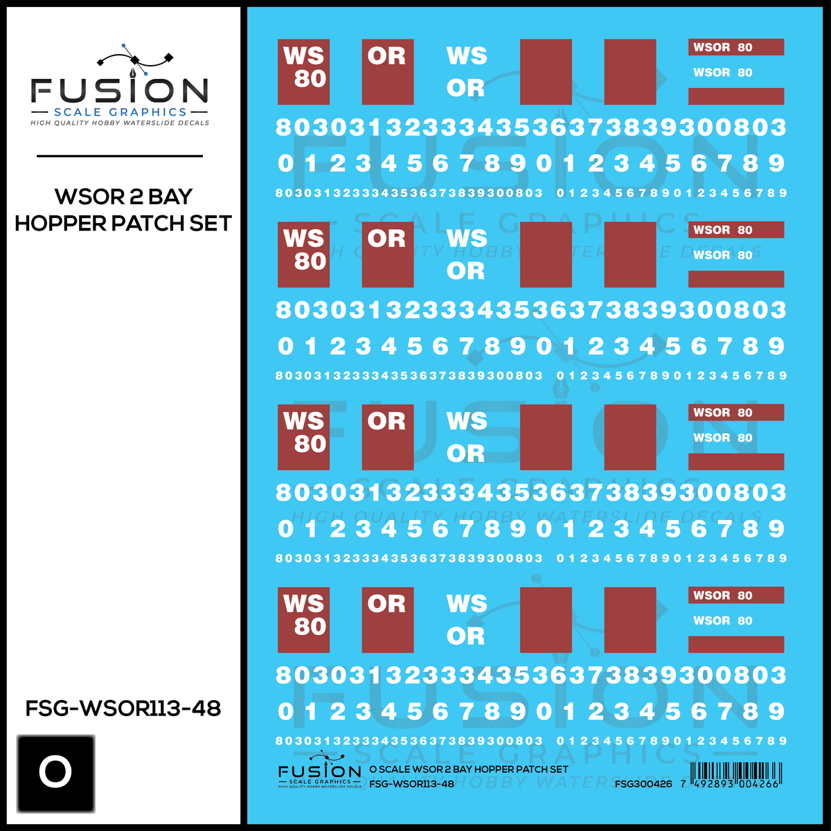 O Scale Wisconsin & Southern 2 Bay Hopper Patching Decal Set – Fusion ...