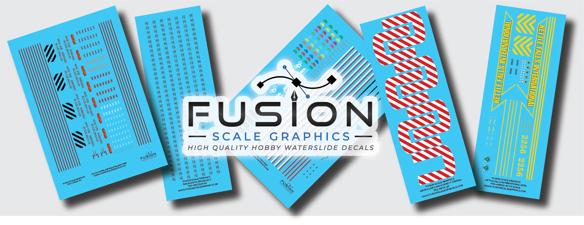 Fusion Scale Graphics: Model Train Decals | Custom Waterslide Decals