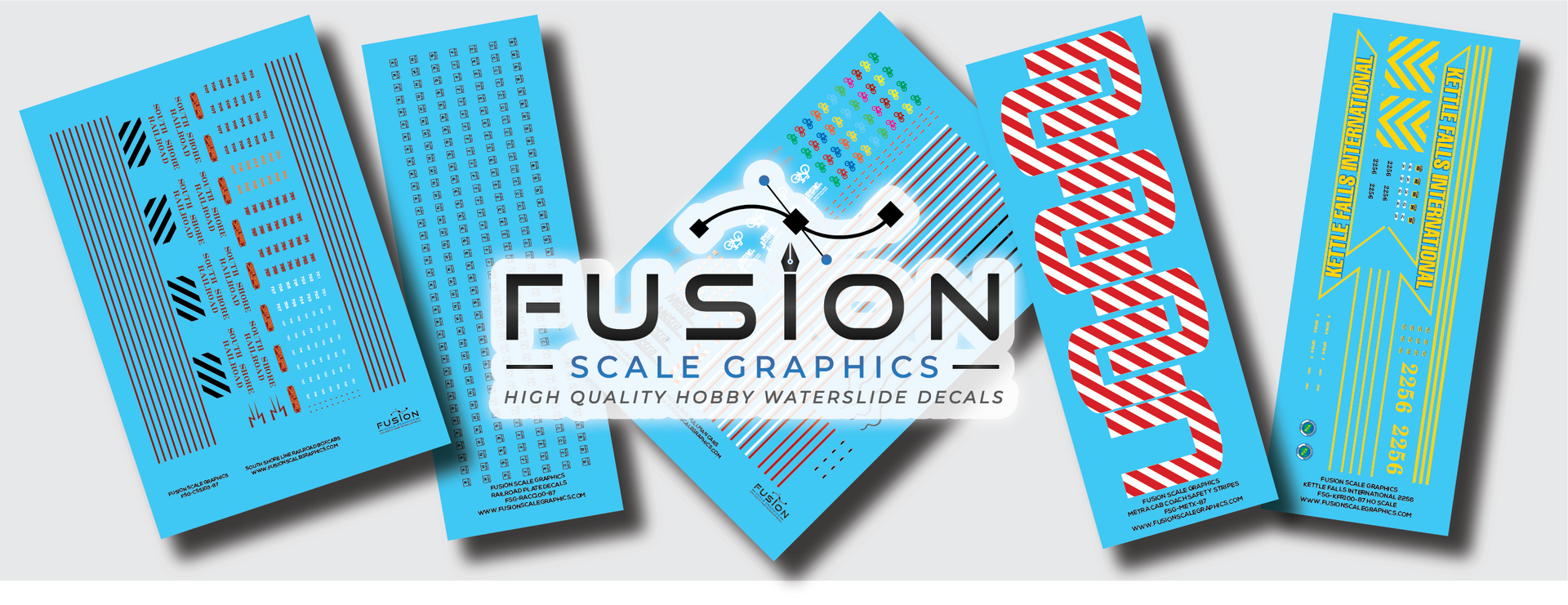 Fusion Scale Graphics: Model Train Decals | Custom Waterslide Decals