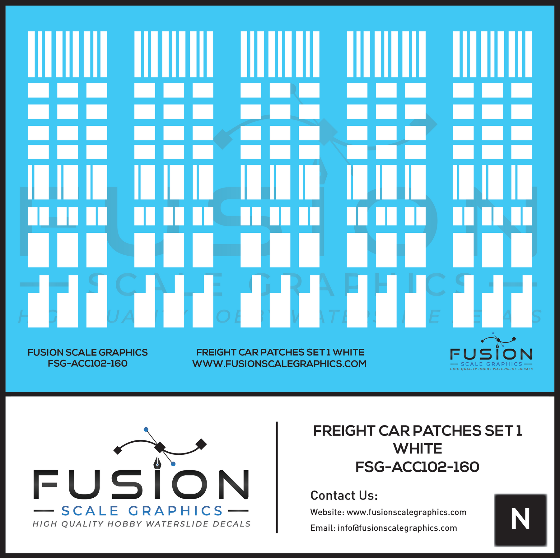 Model Railroad Decals: Freight Car Patches Set Version 1 – Fusion Scale ...