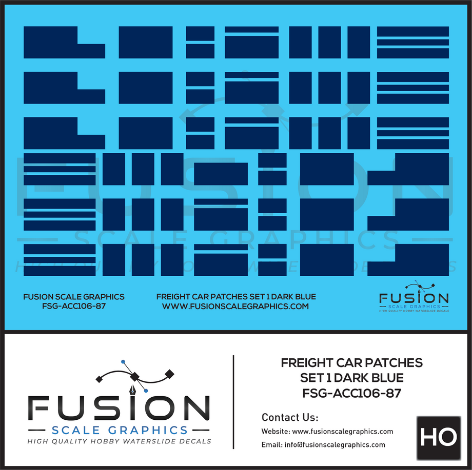 Model Railroad Decals: Freight Car Patches Set Version 1 – Fusion Scale ...