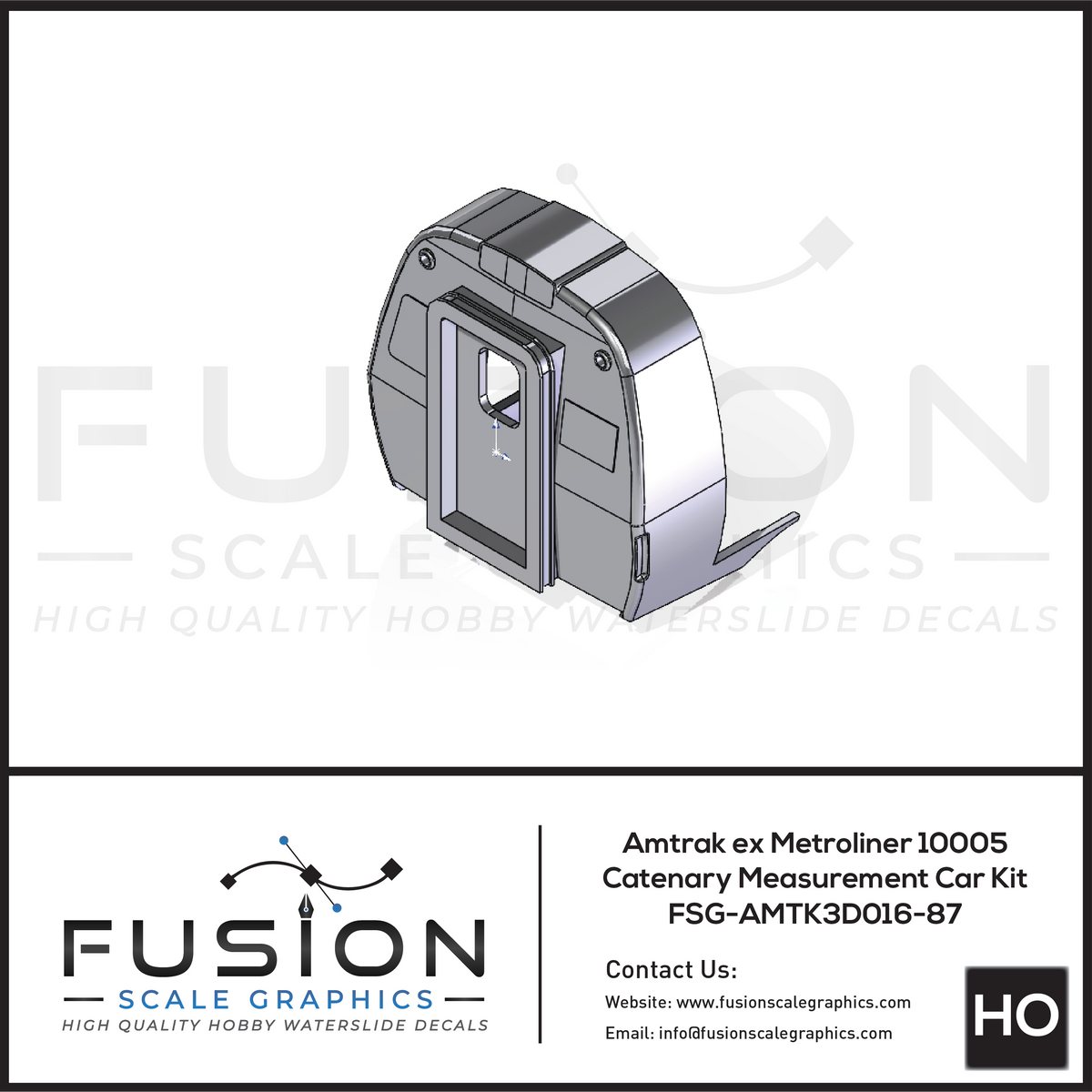 HO Scale Amtrak ex Metroliner 10005 Catenary Measurement Car Kit ...