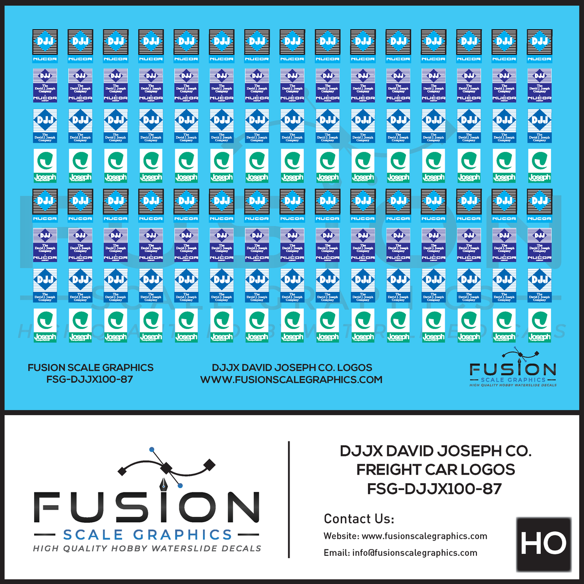 HO Scale DJJX David Joseph Company Freight Car Logos Decal Set – Fusion ...