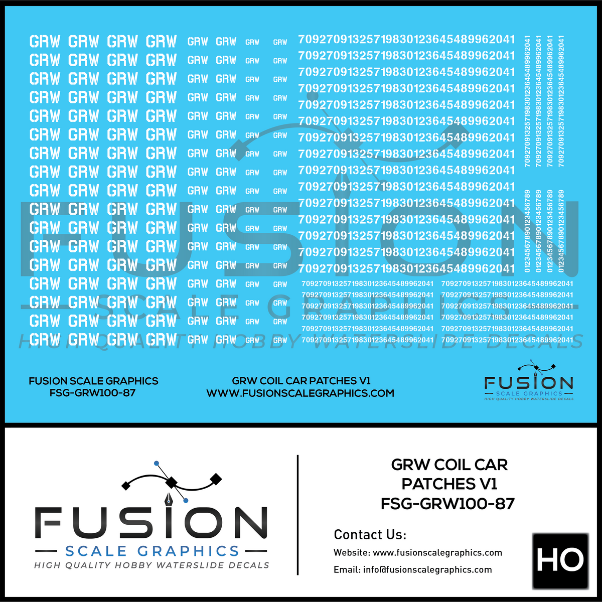 HO Scale GRW Ex EJE Coil Cars Patch Decal Set – Fusion Scale Graphics