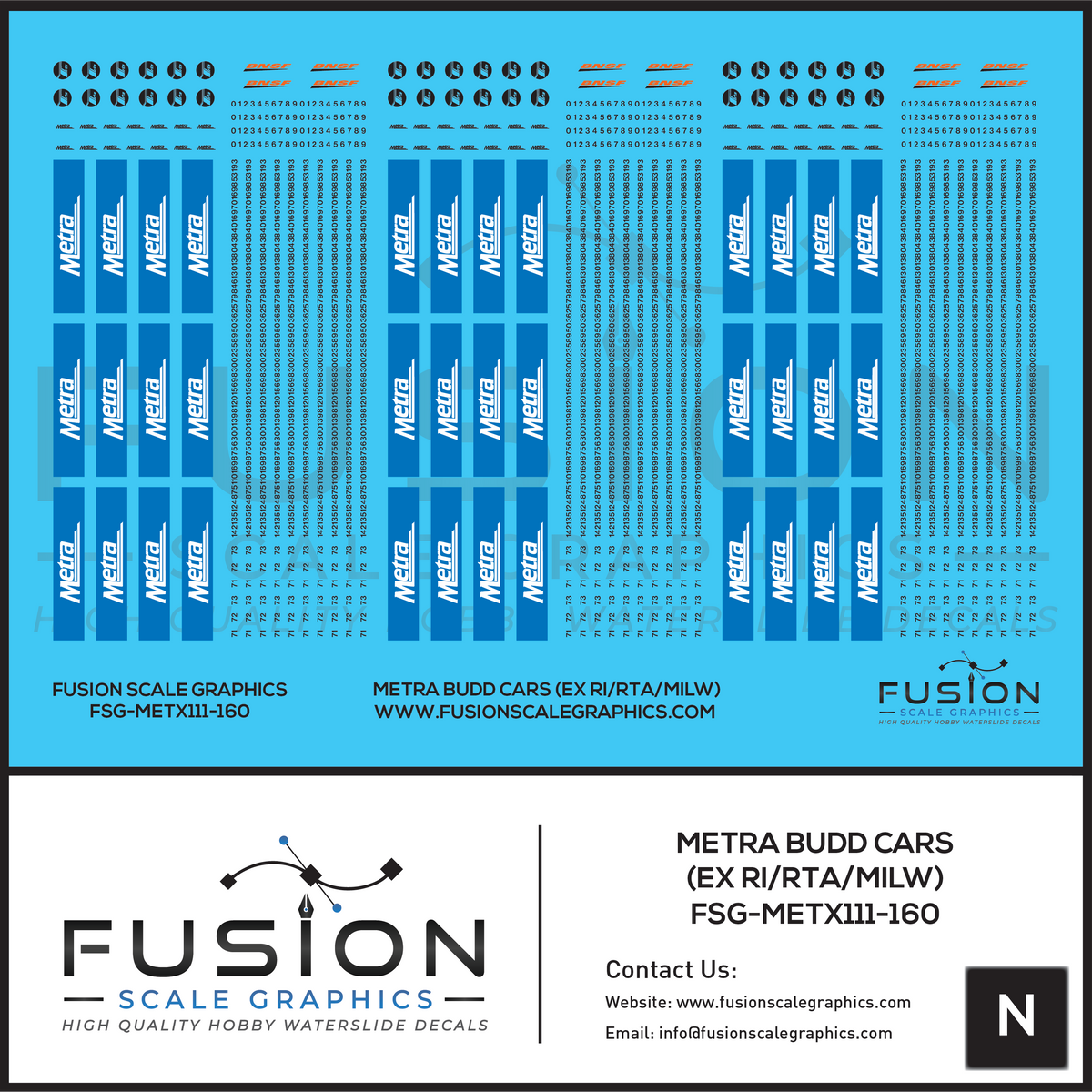 Metra | Railroad Decals | HO Scale Decals | Metra Decals | Model Train ...