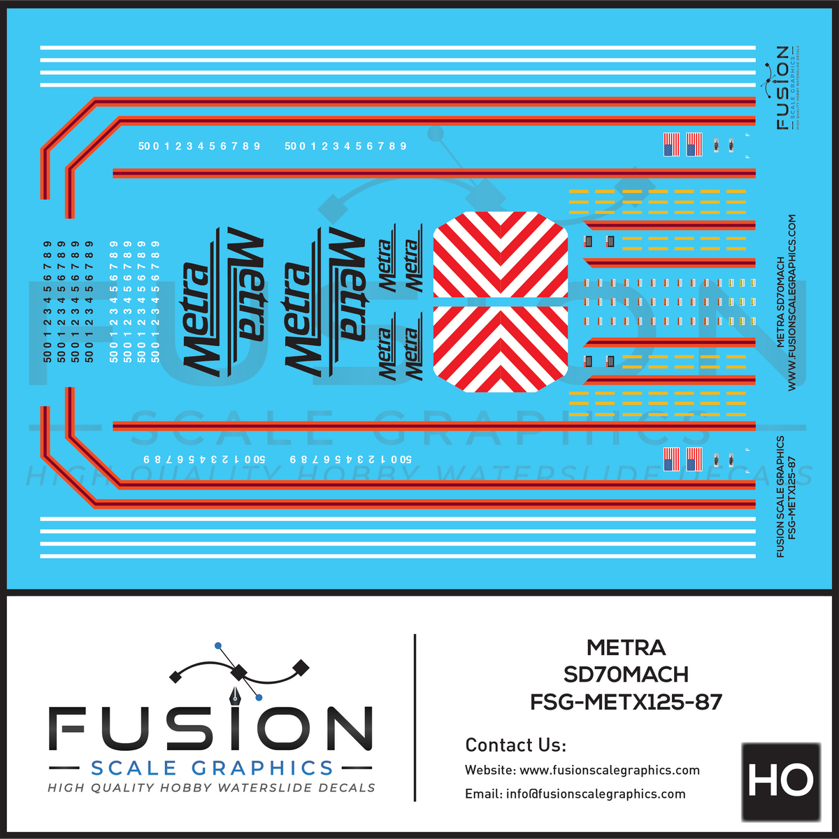 Metra | Locomotive | SD70MACH | Decal | HO Scale | Model Trains | N ...