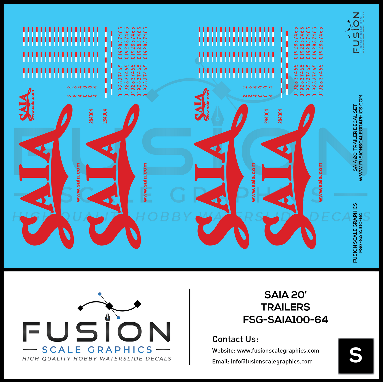 Fusion Scale Graphics: Trucking Decals - Model Railroading Decals
