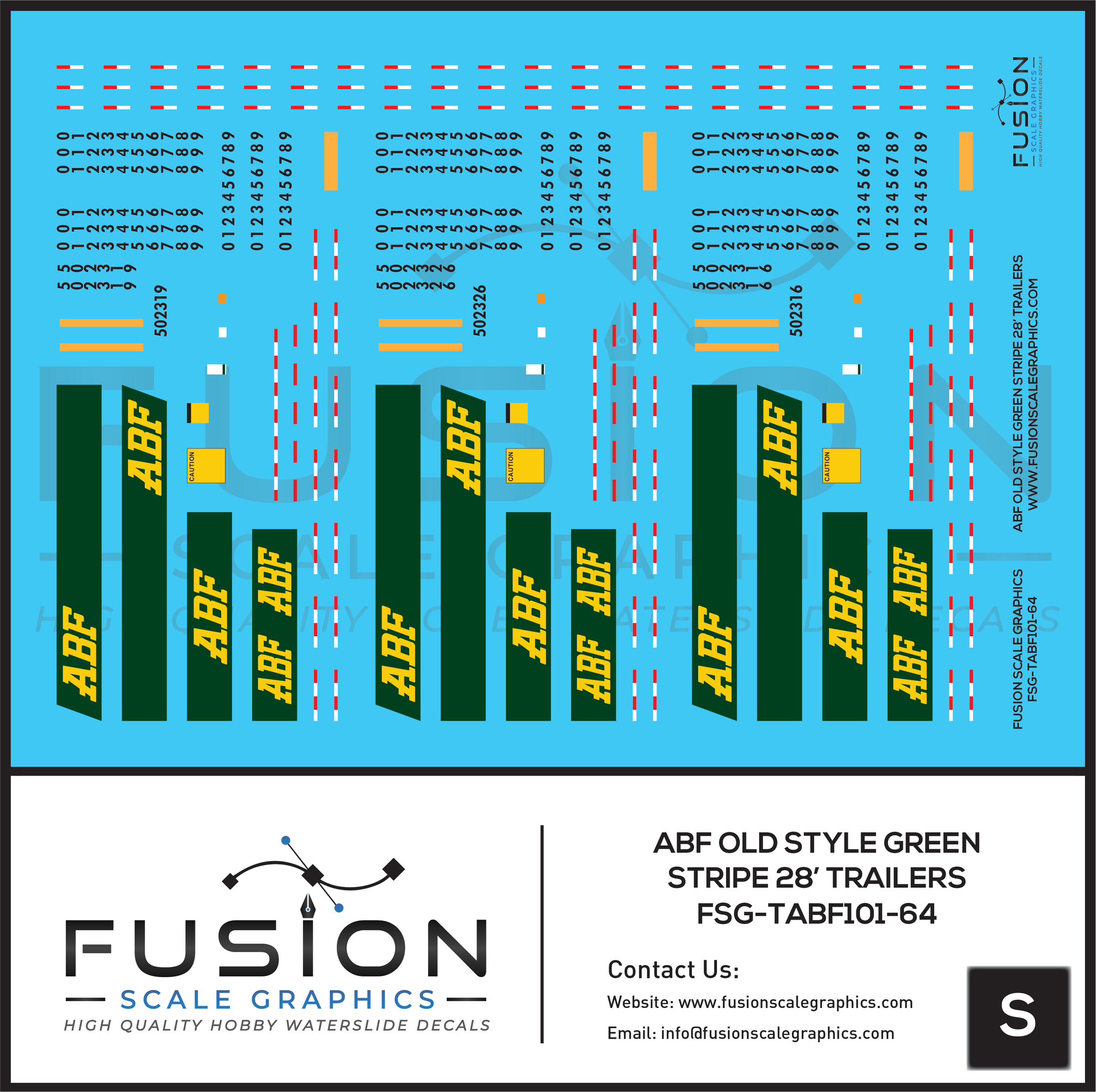 Fusion Scale Graphics: Trucking Decals - Model Railroading Decals