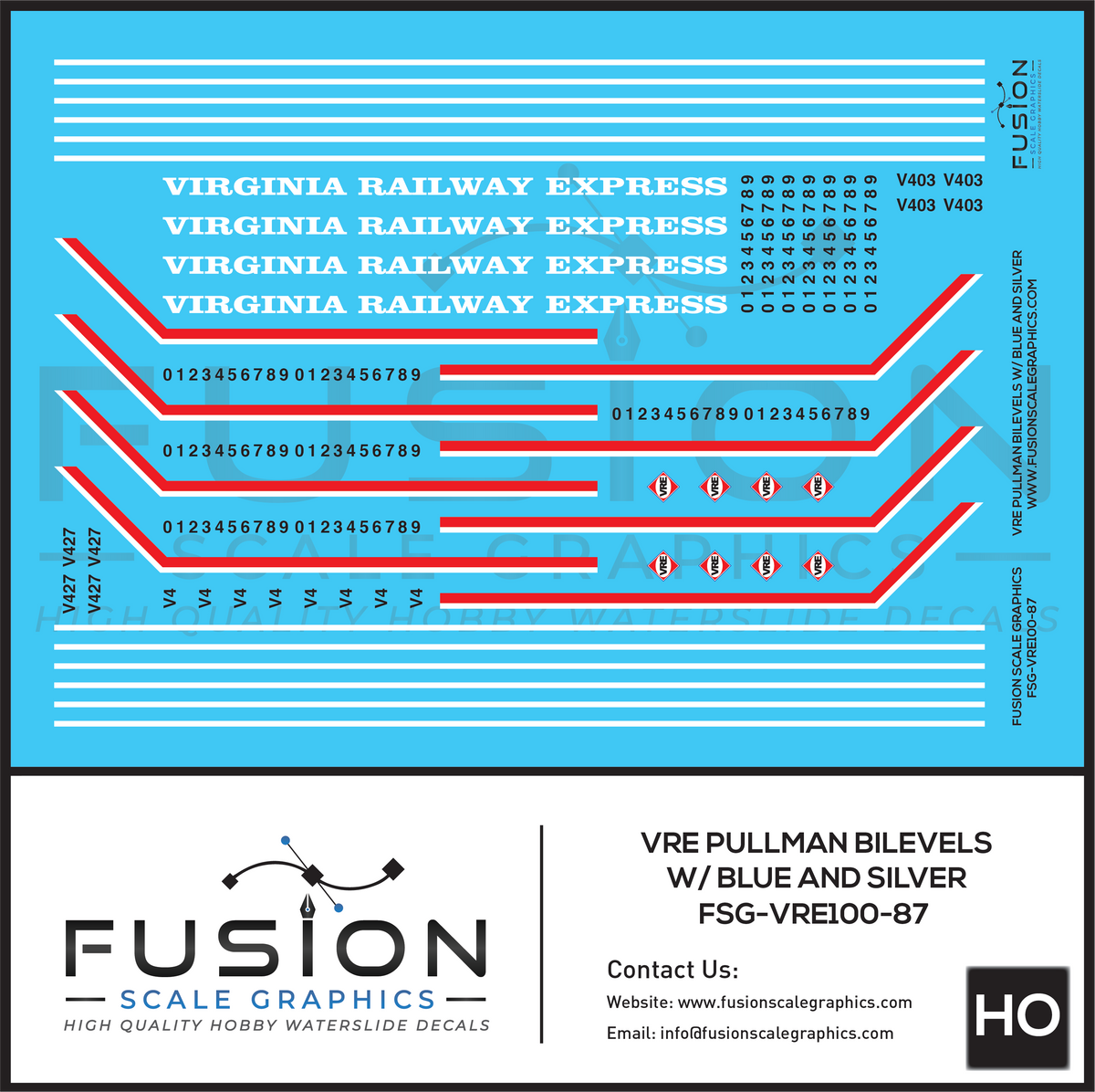 Virginia Railway Express – Fusion Scale Graphics